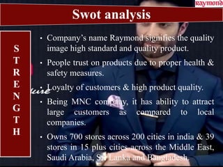 Raymond marketing management project ppt | PPTX