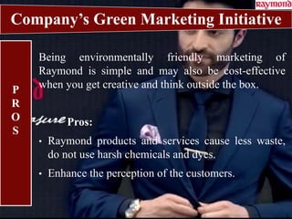 Raymond marketing management project ppt | PPTX