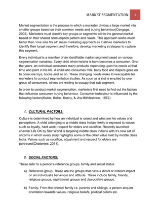 Term paper on market segmentation | DOCX