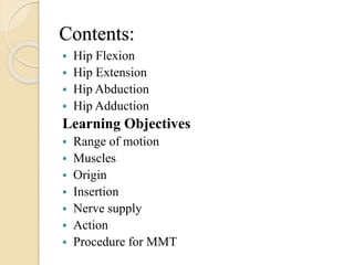 Mmt f0r hip | PPTX