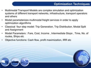 Multimodal Transport in an Indian Perspective | PPTX