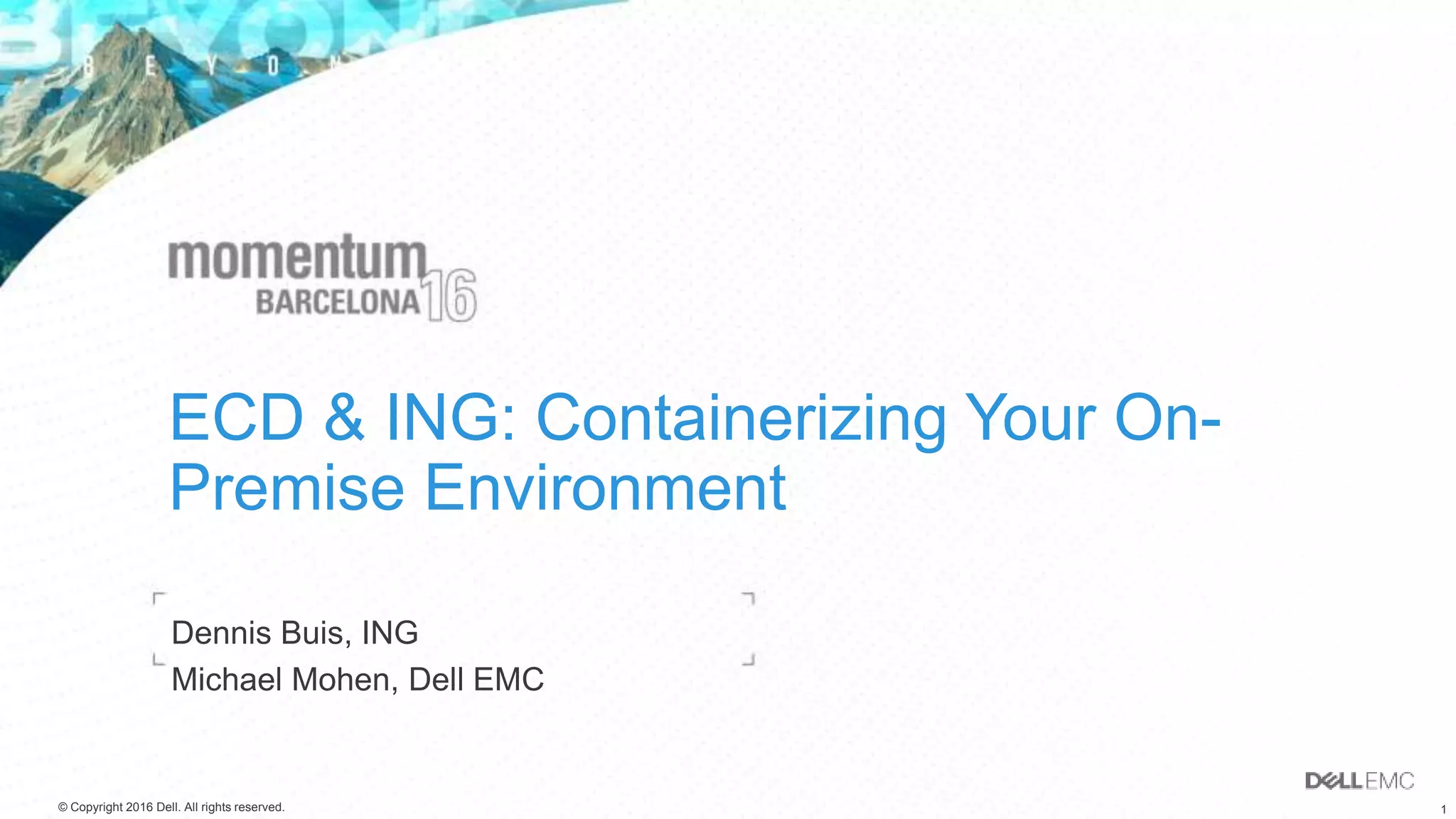 Containerizing Your On Premise Environment Pptx Cloud Computing