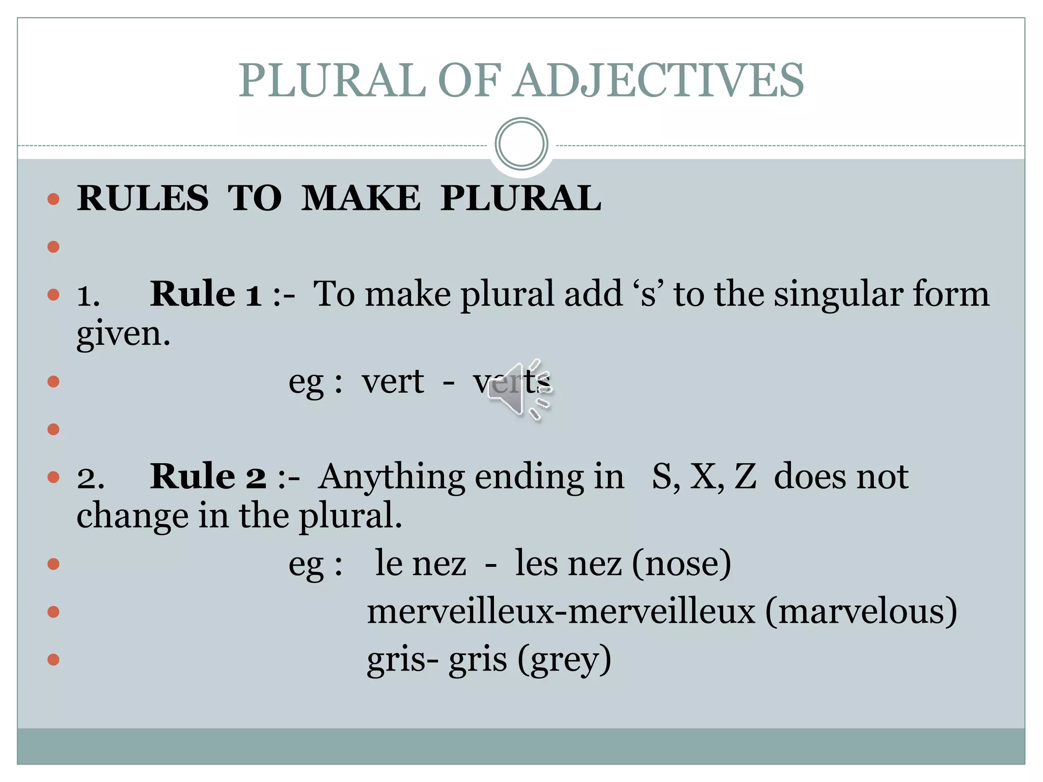 Les adjectifs | PPTX