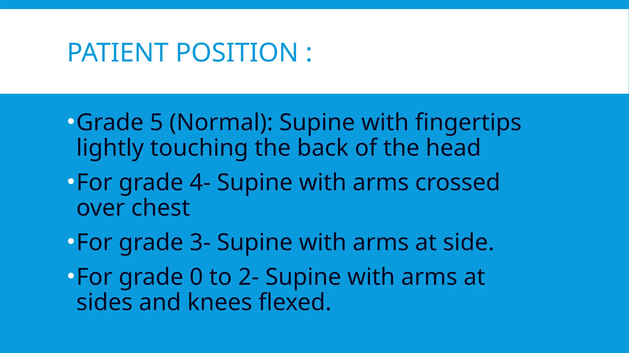 MANUAL MUSCLE TESTING OF CORE MUSCLES (abdominals) | PPTX