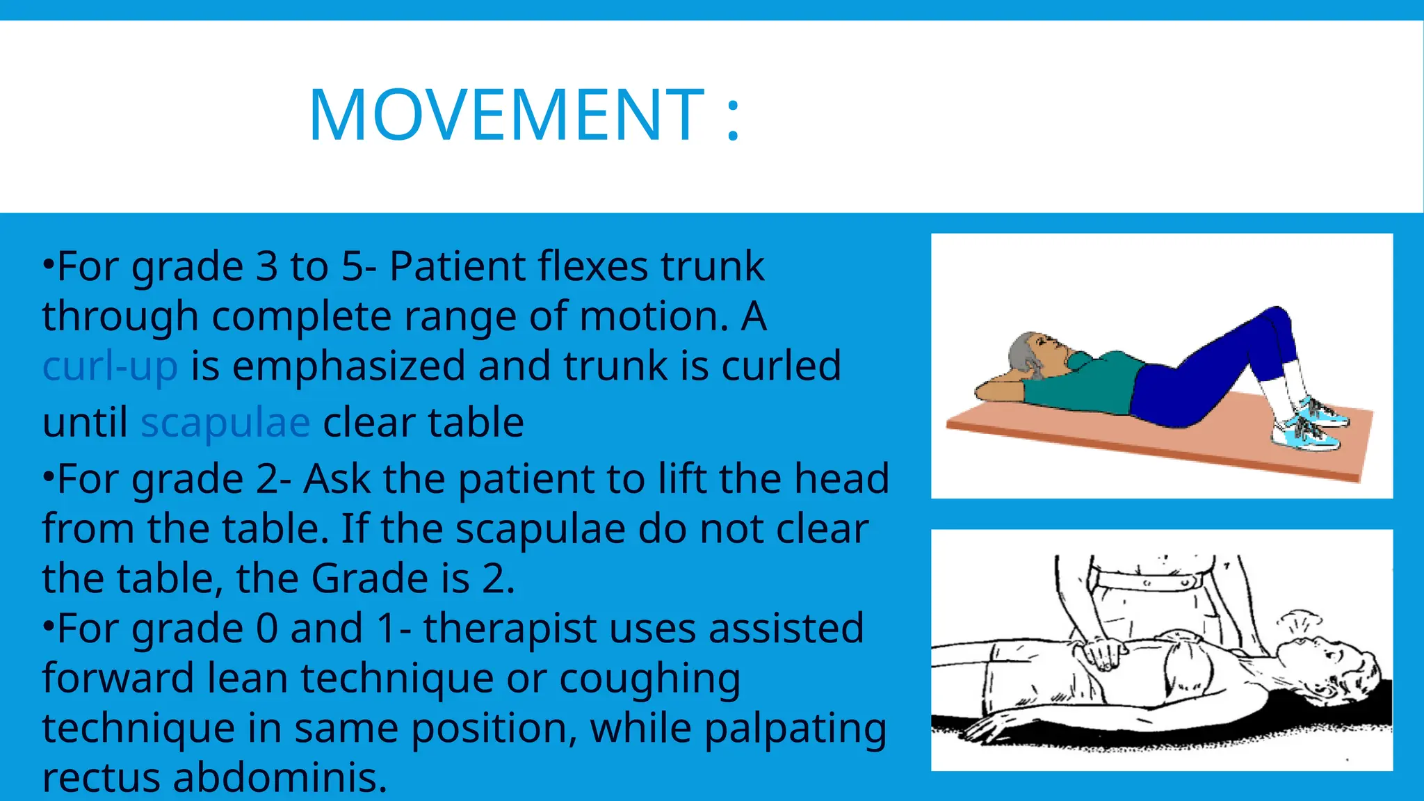 MANUAL MUSCLE TESTING OF CORE MUSCLES (abdominals) | PPTX