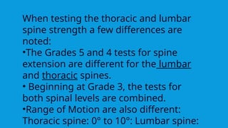 MANUAL MUSCLE TESTING OF CORE MUSCLES (abdominals) | PPTX
