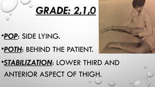 Manual Muscle Testing Of the Knee Joints | PPTX