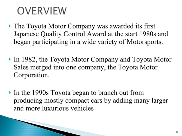 Toyota and its competitors | PPT