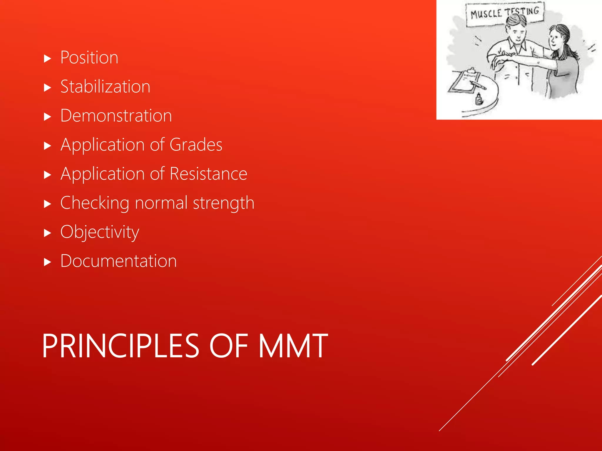 Basic concepts of Manual Muscle Testing (MMT) | PPT