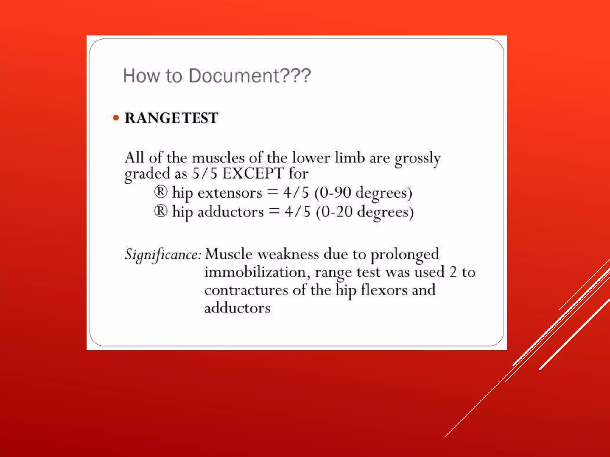 Basic concepts of Manual Muscle Testing (MMT) | PPT