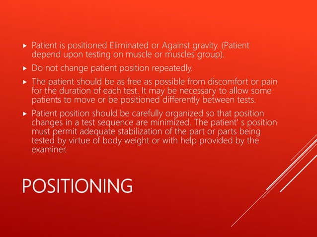 Basic concepts of Manual Muscle Testing (MMT) | PPT