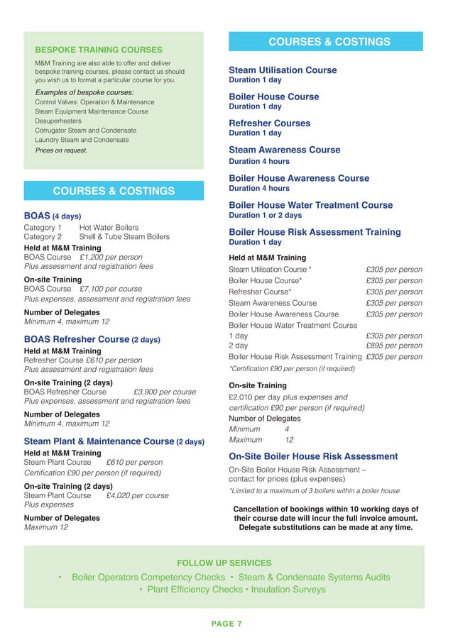 M and M Training brochure 2019 | PDF