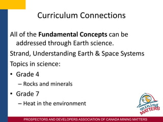 Mining Matters Teachers' Workshop - Modern Mining and Technology Week ...