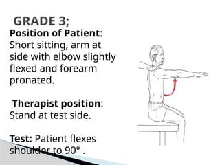 MMT of deltoid muscle using MRC grading system | PPTX