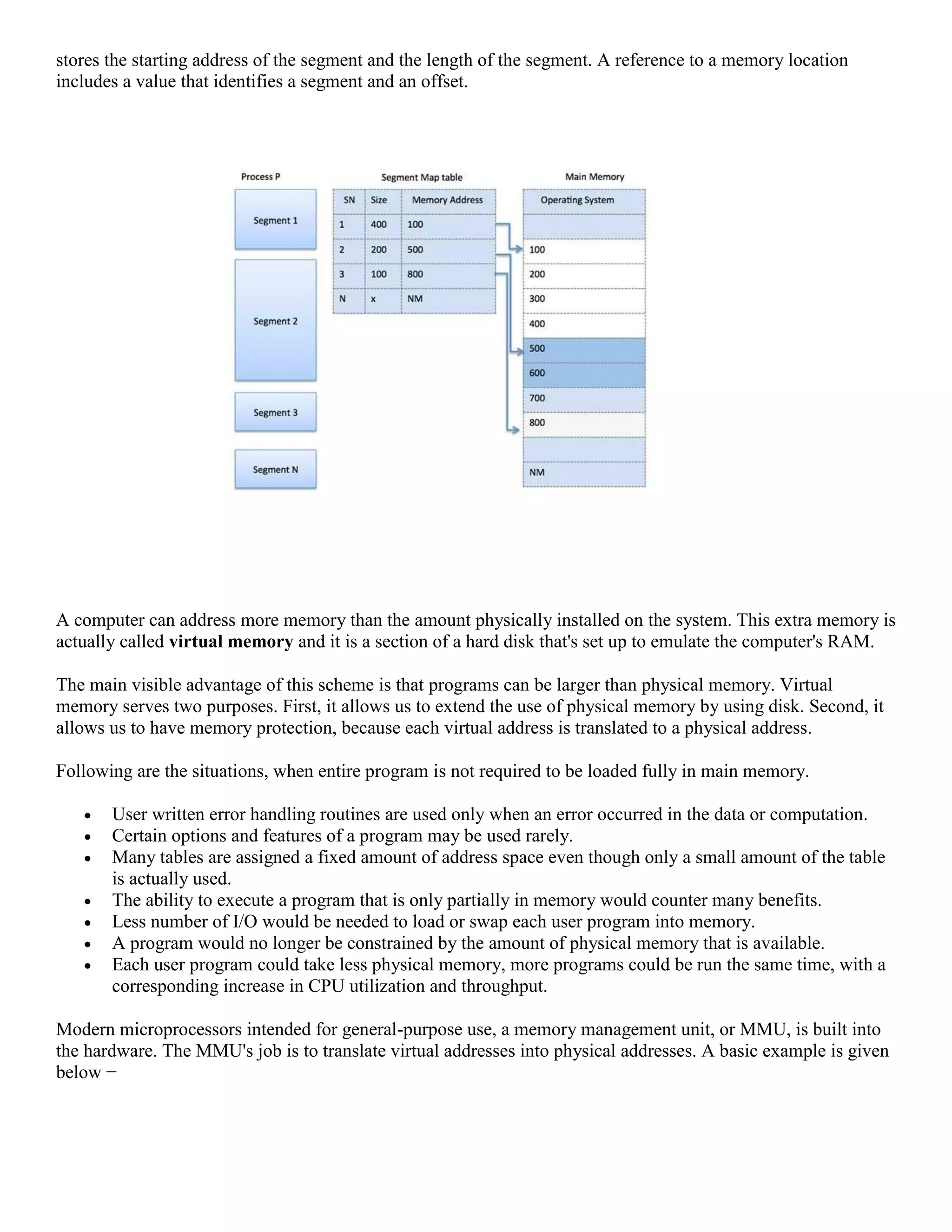 Operating system Memory management | PDF