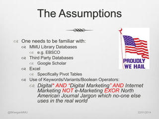 MMU research seminar slides | PPTX