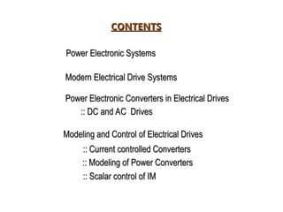 Electrical Drives - An application of Power Electronics ppt | PPT