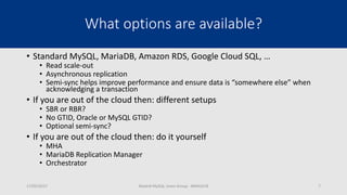 MMUG18 - MySQL Failover and Orchestrator | PPT