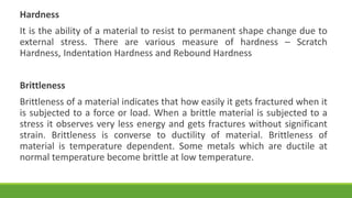 Material and Metallurgy Introduction | PPTX