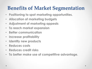 Marketing segmentation, Needs , Basics of segmentation | PDF