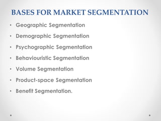 Marketing segmentation, Needs , Basics of segmentation | PDF