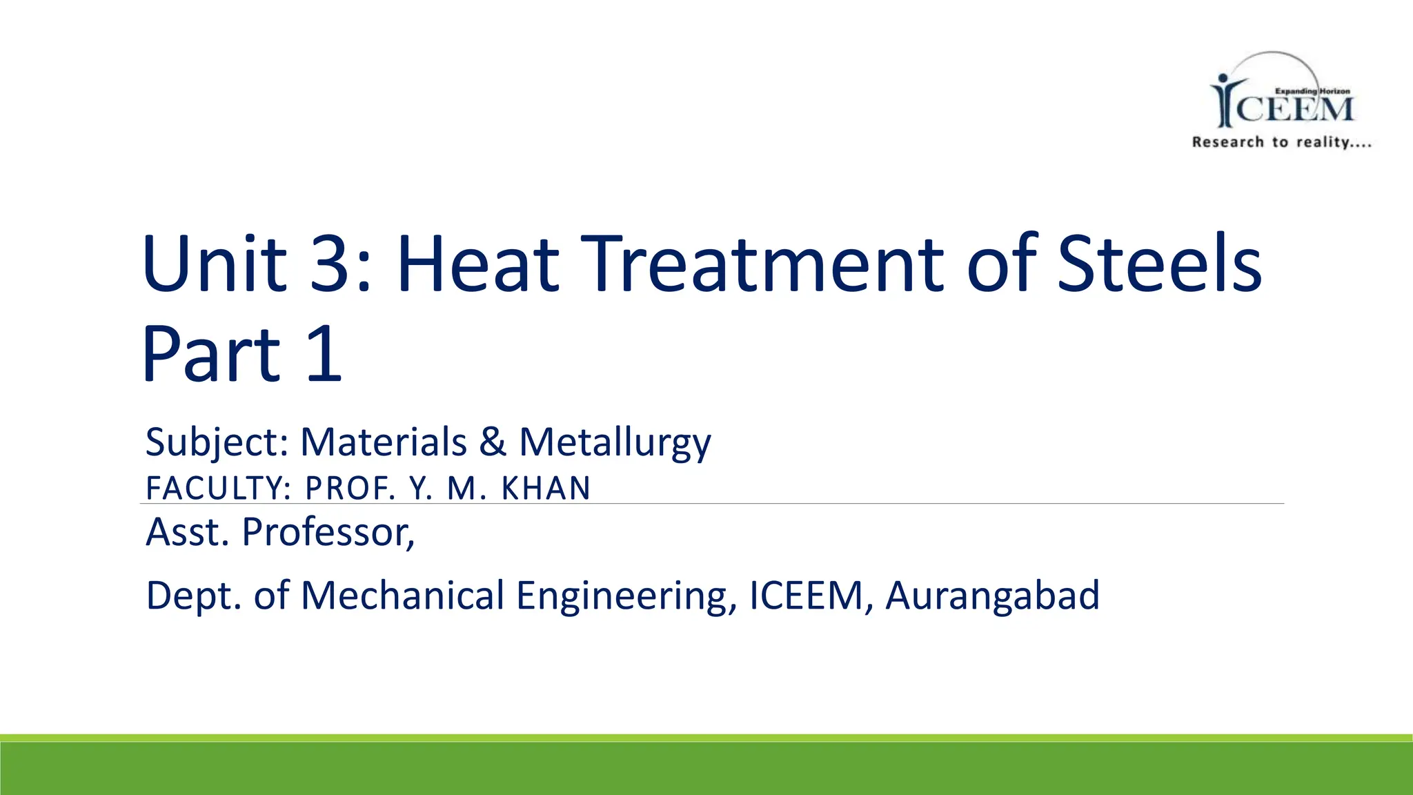 Materials and Metallurgy Heat treatment | PPTX