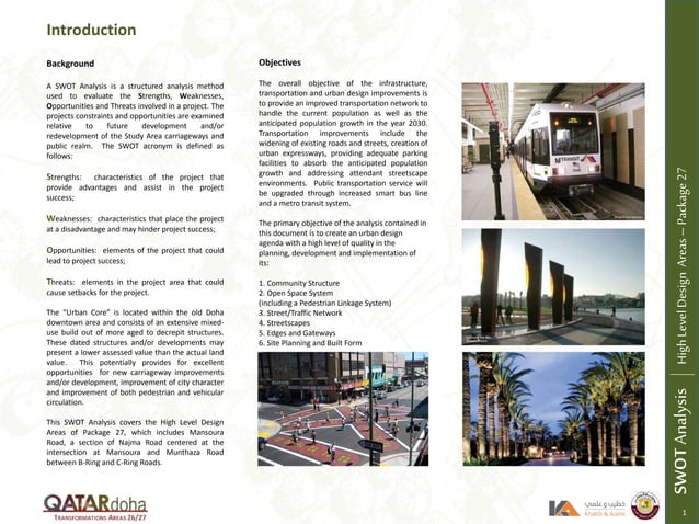 Urban Design SWOT Analysis, Doha, Qatar | PDF