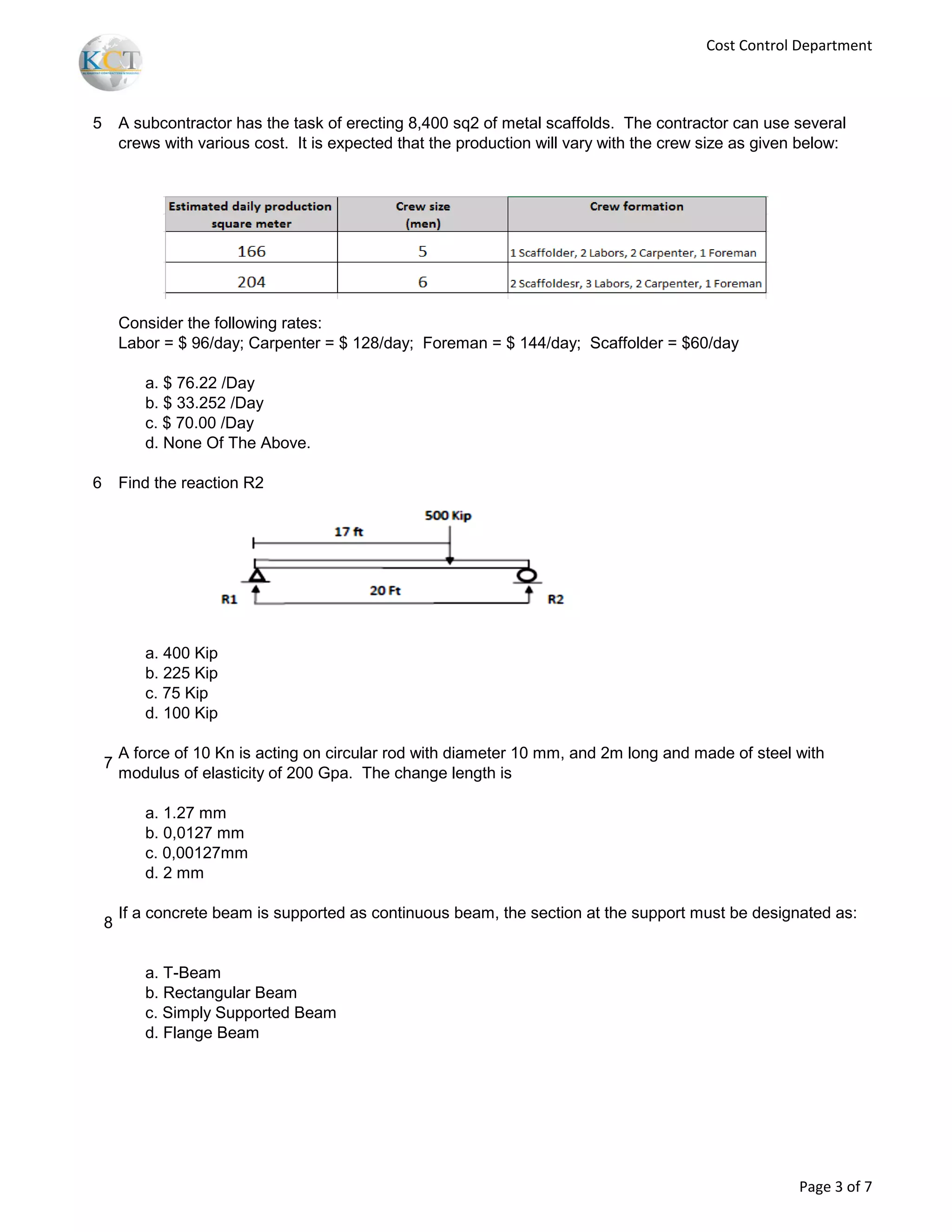 Mmup questionnaire 10 | PDF | Civil Engineering Industry | Industries