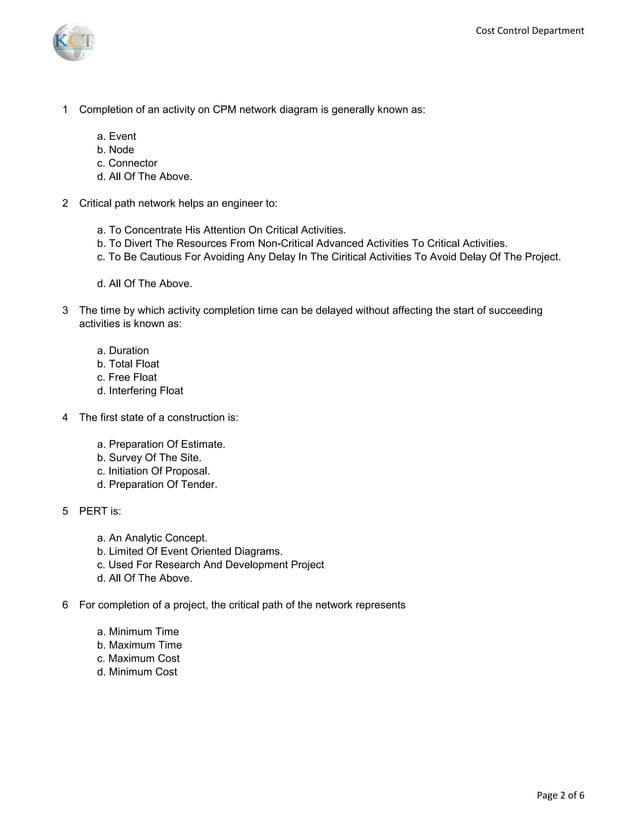 Mmup questionnaire 6 | PDF