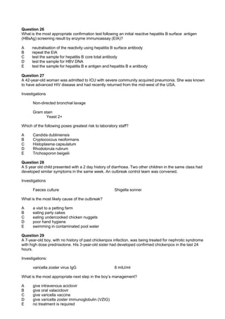 Mmv sample-mc qs (1) | PDF | Infectious Diseases | Diseases and Conditions