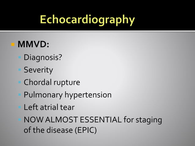 Cardiology - Myxomatous Mitral Valve Degeneration: What's New? By Rita ...