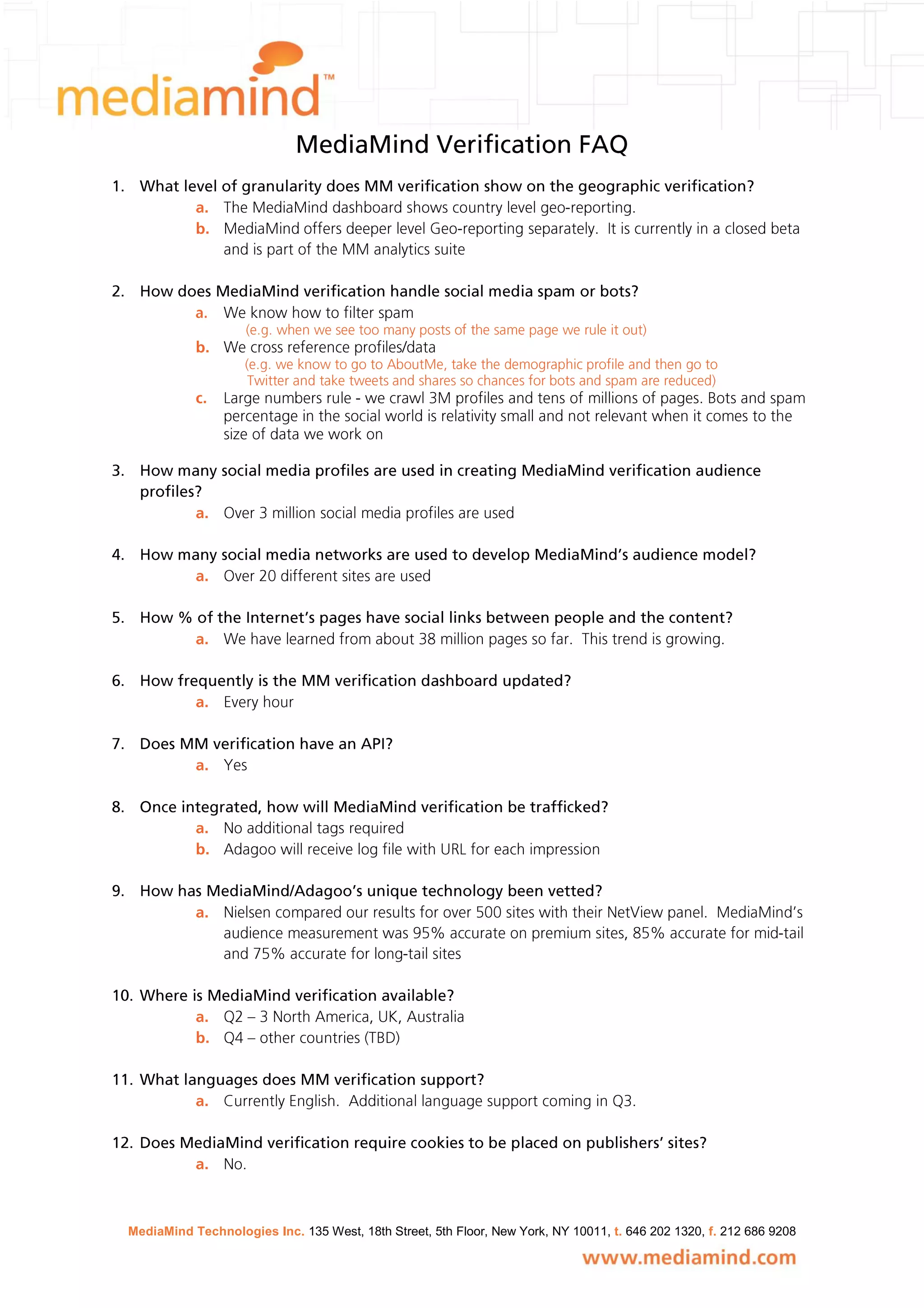 Mm verification faq | PDF