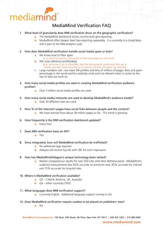 Mm verification faq | PDF