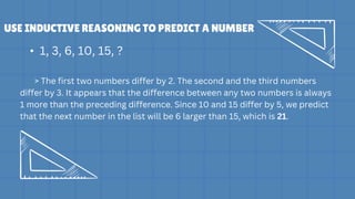 INDUCTION REASONING in mathematics in the modern word | PPT
