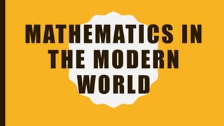 Mathematics in the Modern World (Patterns and Sequences).pptx