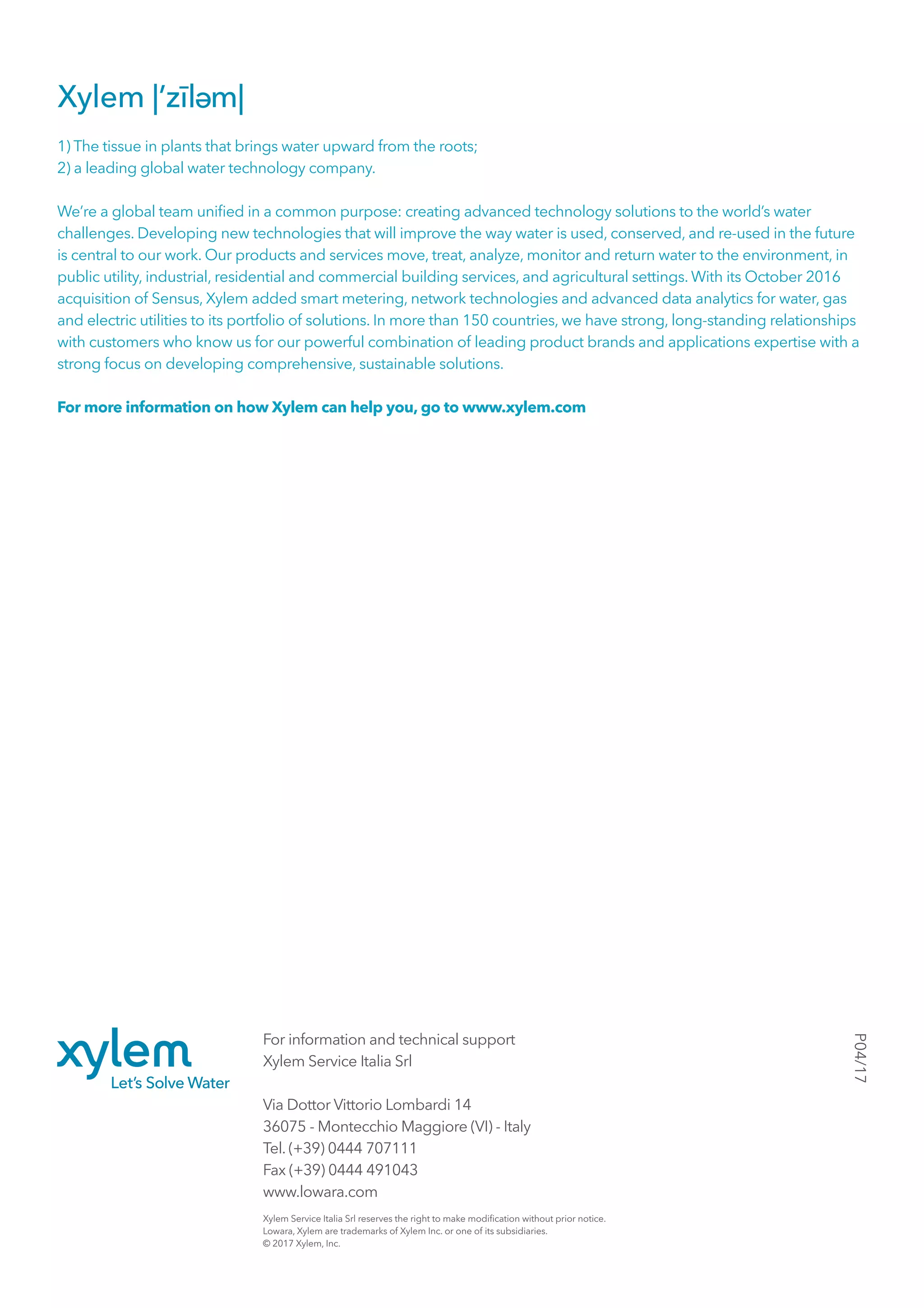 OUR MONTECCHIO XYLEM AWS SITE IS CHAMPIONING OUR COMMUNITY ...