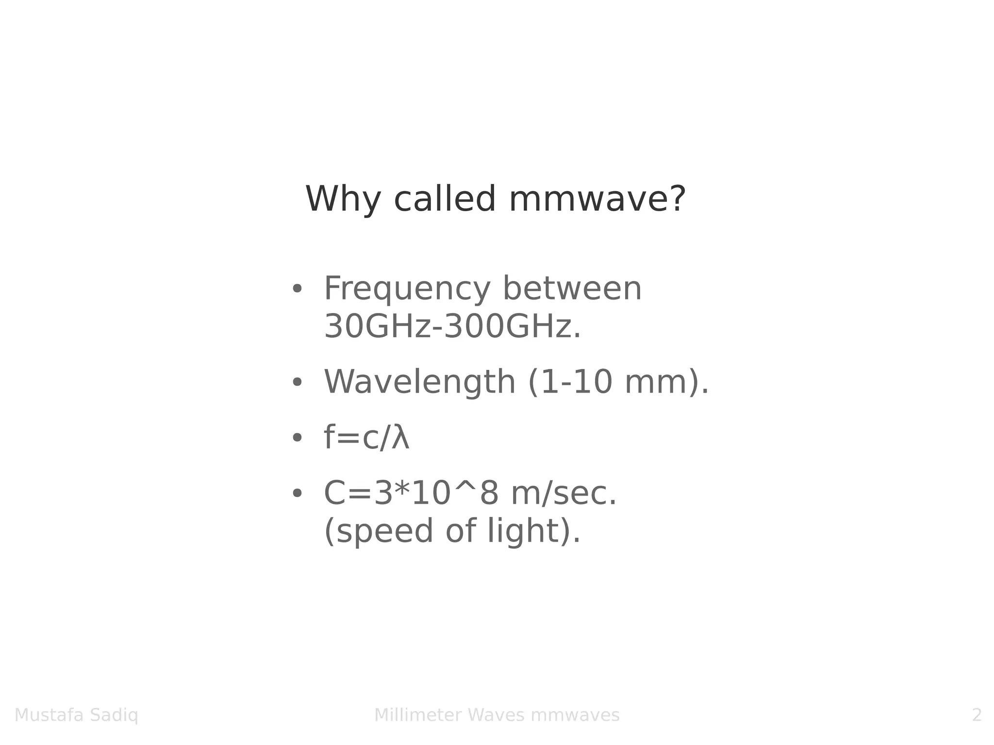 Millimeter Waves Wireless Communications | ODP