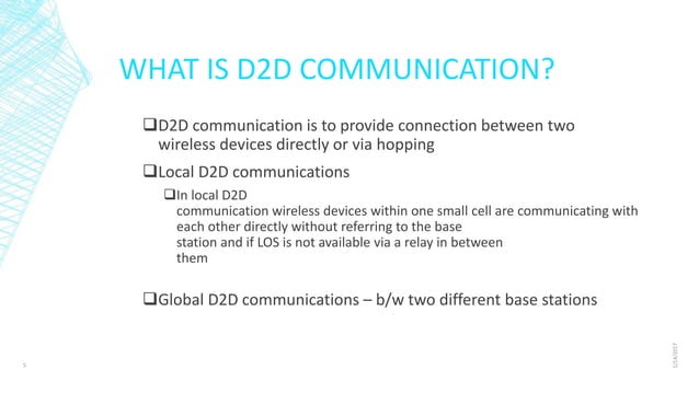 Enabling D2D communication in mmWave 5G networks | PPTX | Computer Networking | Computing