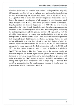 mm waves wireless communication of 5g technology | DOCX