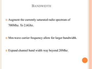 Millimeter Wave mobile communications for 5g cellular | PPTX