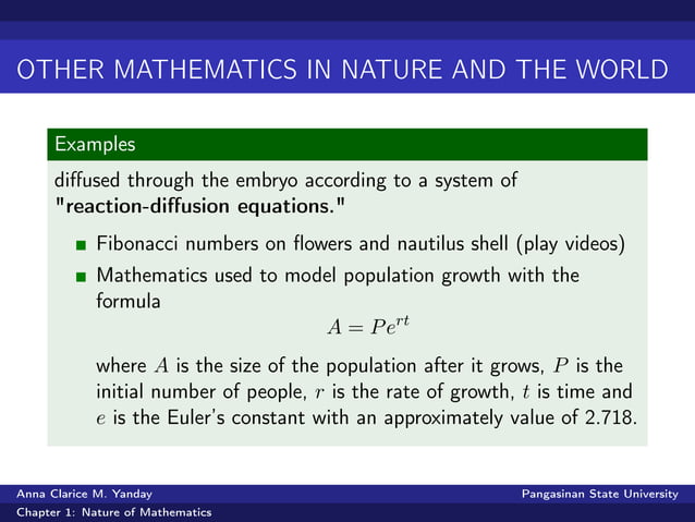 Mathematics in the Modern World Lecture 1 | PDF