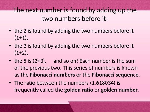 MMW lesson1: the nature of mathematics - patterns and numbers in nature ...