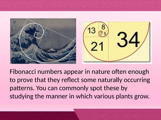 MMW lesson1: the nature of mathematics - patterns and numbers in nature ...