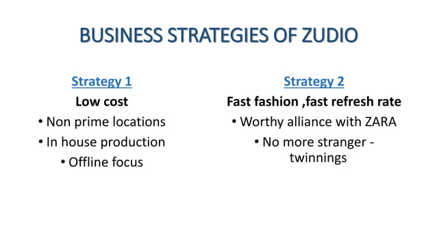 Case study on tata clothing brand zudio in detail | PPTX