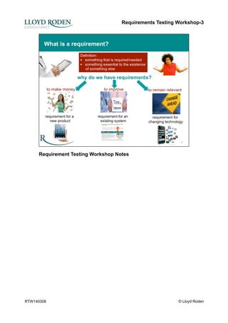 Testing with Limited, Vague, and Missing Requirements | PDF