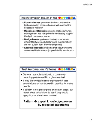 Test Automation Patterns: Issues and Solutions | PDF