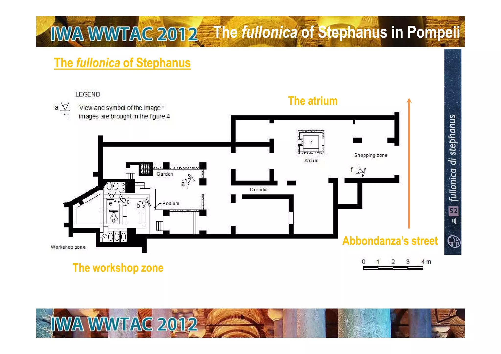 Water and wastewater management in the treatment process of a Roman ...
