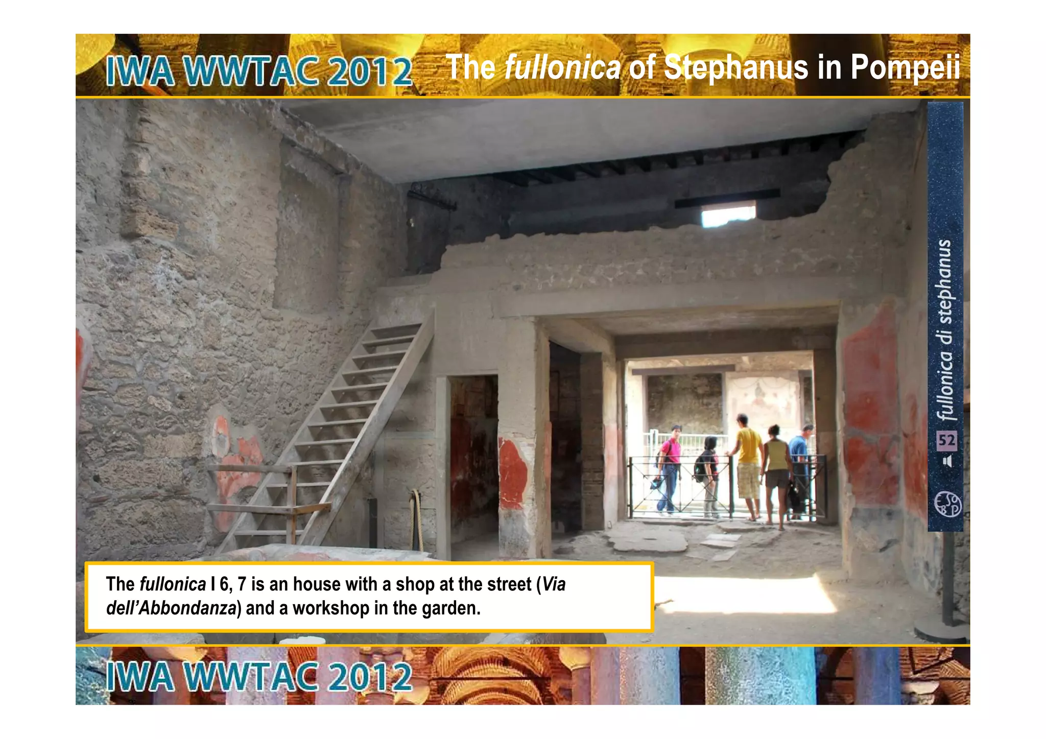 Water and wastewater management in the treatment process of a Roman ...