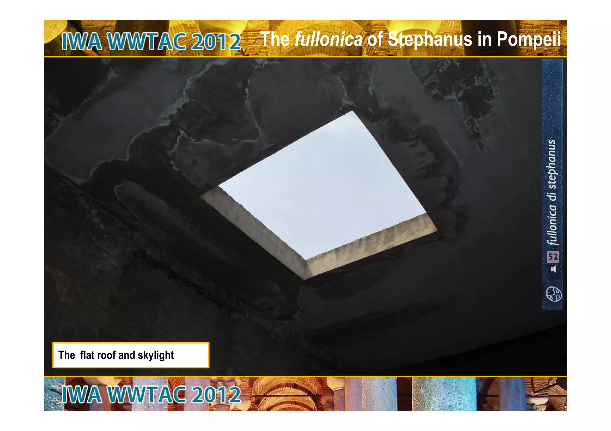 Water and wastewater management in the treatment process of a Roman ...