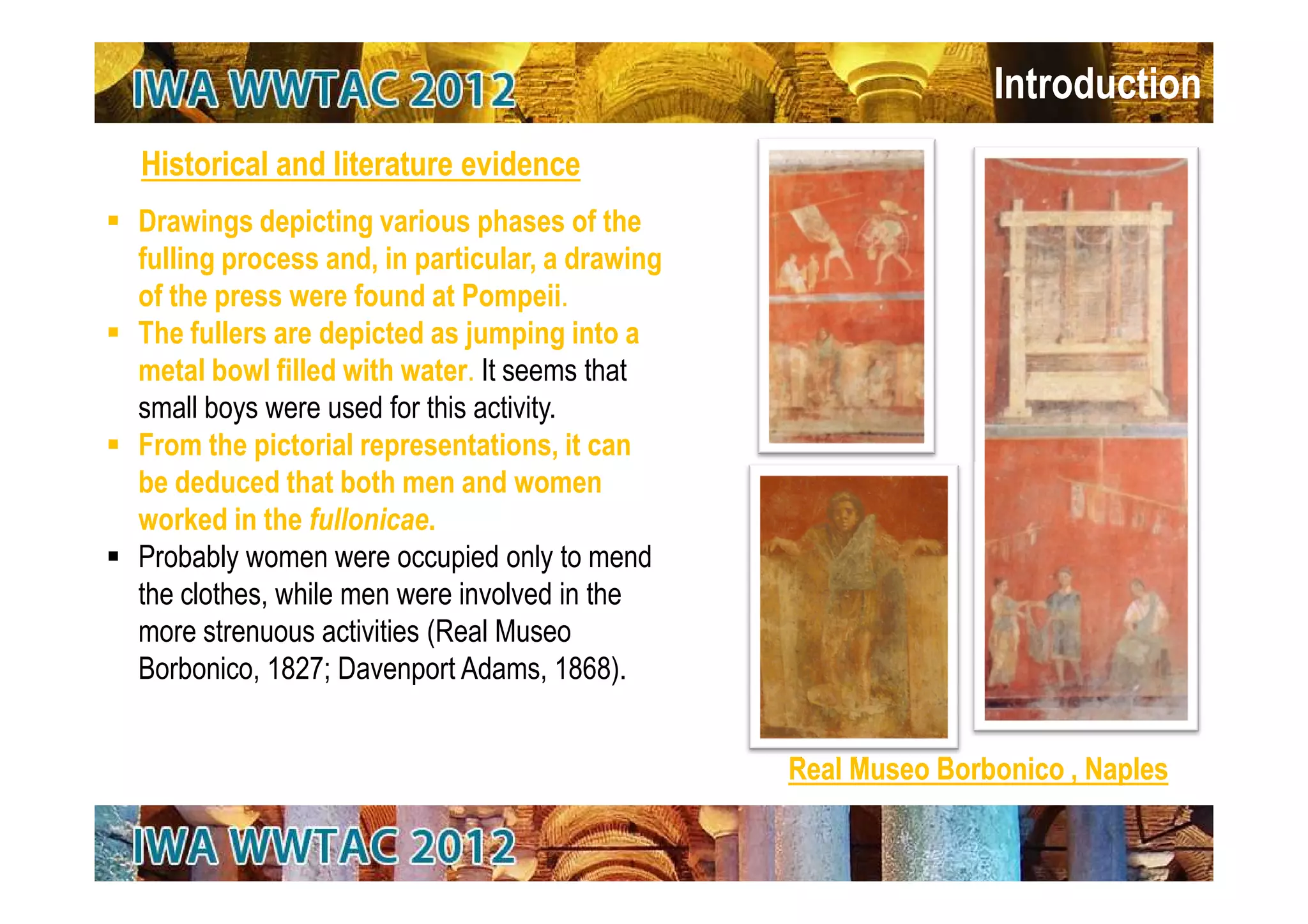 Water and wastewater management in the treatment process of a Roman ...